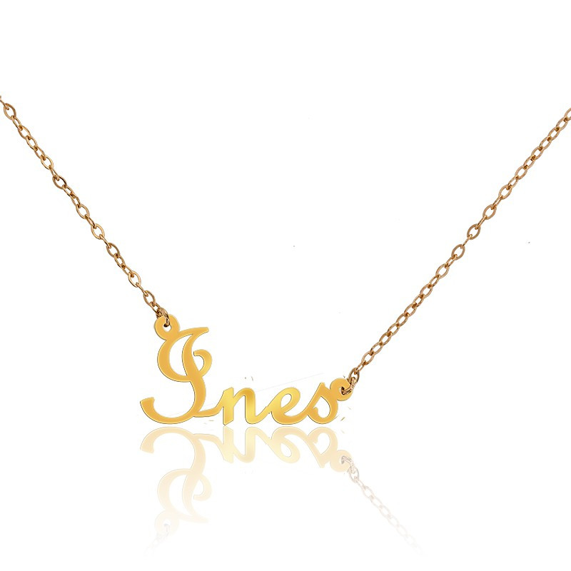 Collier prénom Inès en Or Jaune 18 carats - Ocarat