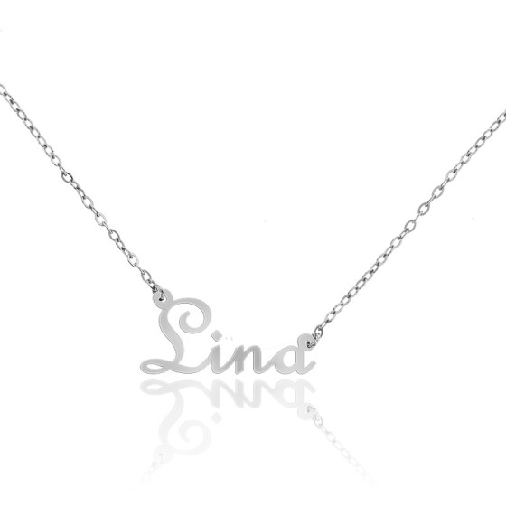 Collier prénom Lina en Or blanc 18 carats - Ocarat