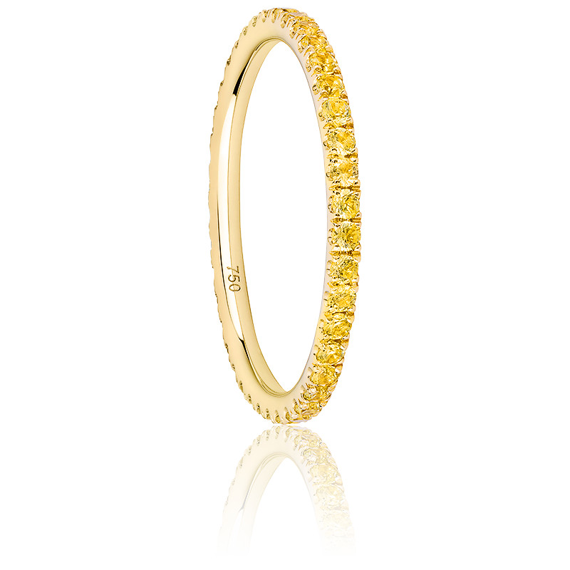 Alliance Gracieuse Saphirs jaunes Or jaune - Verifine - Ocarat