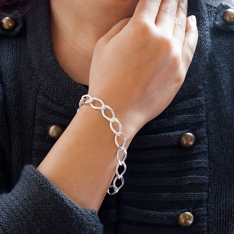 Bracelet maille cheval en argent massif - Ocarat